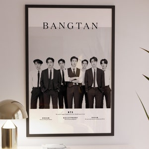 BTS Poster Set of 3 (digital Download), Minimalist Typography BTS ...