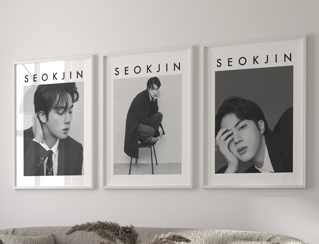 Jin BTS Poster Set of 3 (digital Download), Aesthetic BTS Jin Wall Art ...