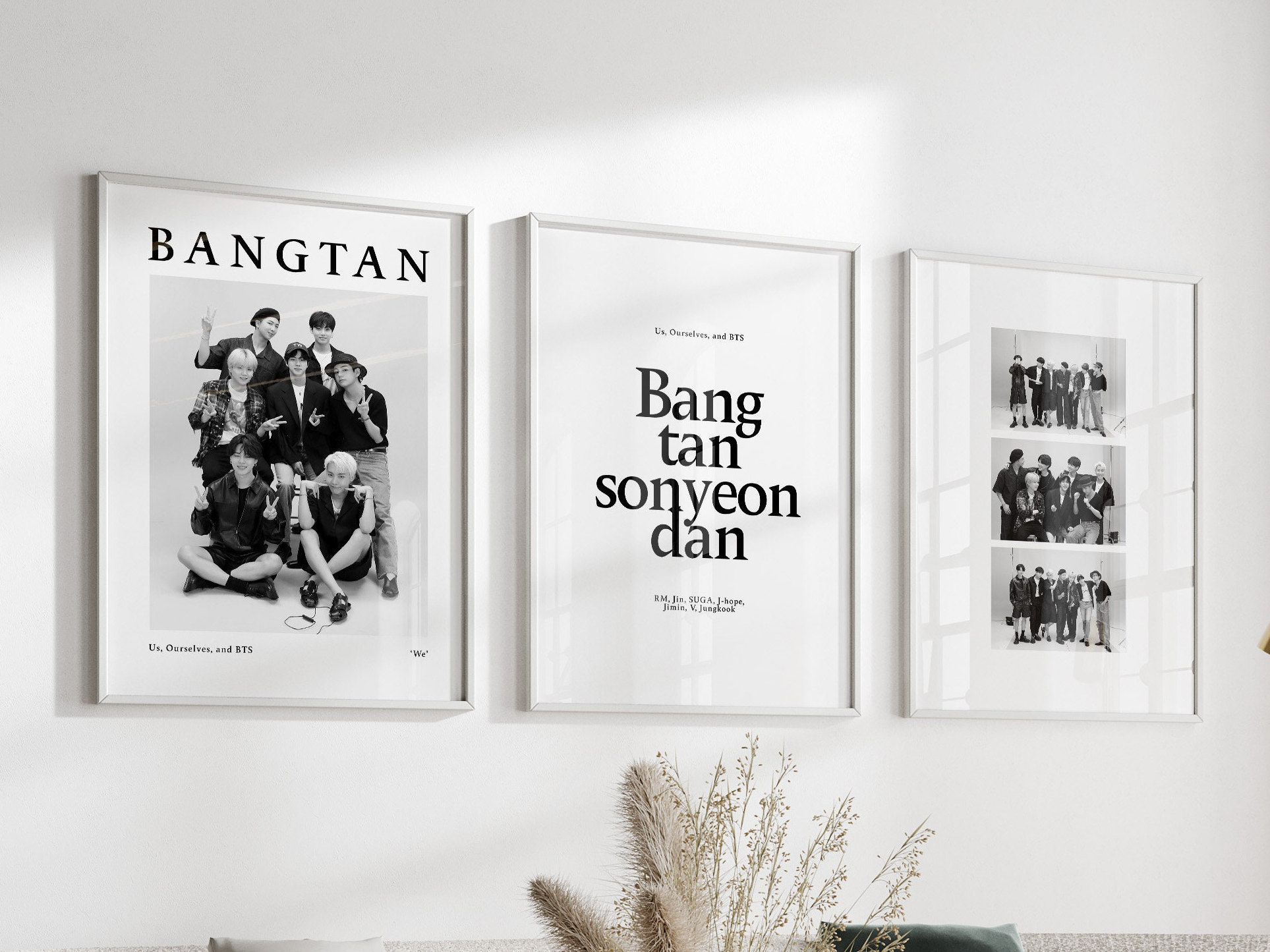 BTS Poster Set of 3 digital Download Aesthetic Typography - Etsy UK