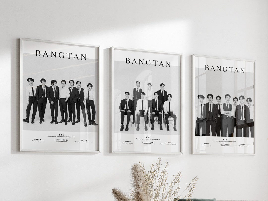 BTS Poster Set of 3 (digital Download), Minimalist Typography BTS ...