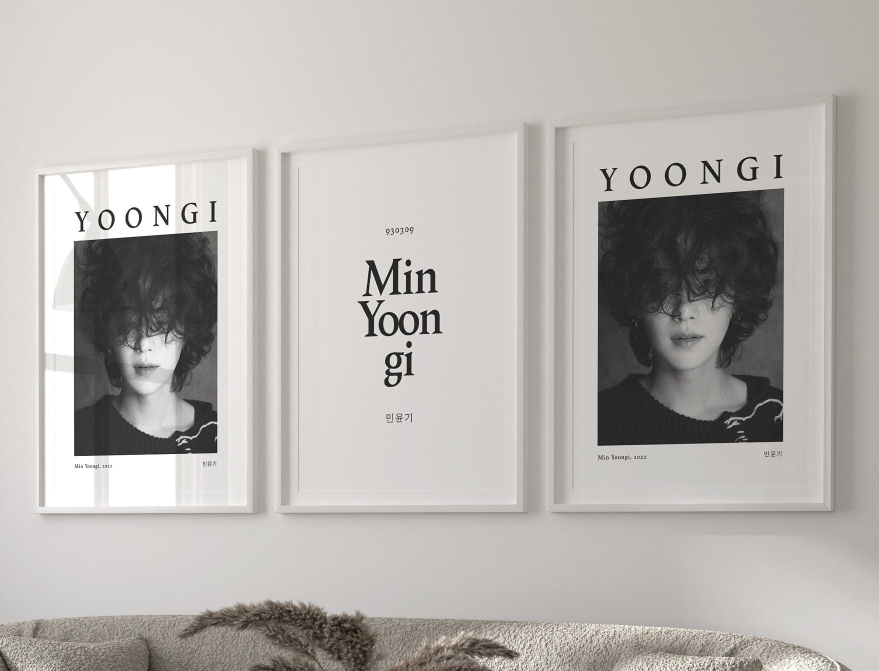 Yoongi BTS Poster Set of 3 (digital Download), SUGA Minimalist Bts ...
