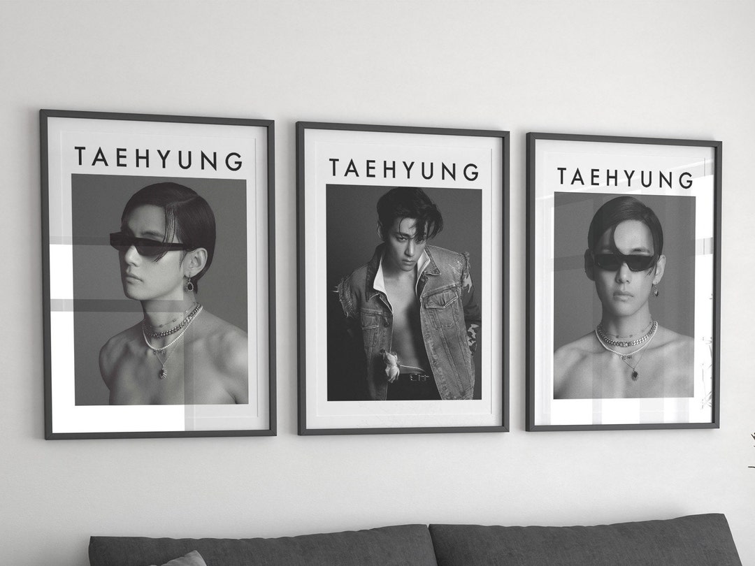 Taehyung BTS Poster Set of 3 (digital Download), Aesthetic Bts Room ...
