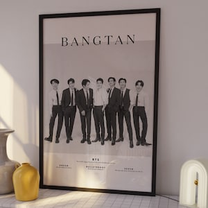 BTS Poster Set of 3 (digital Download), Minimalist Typography BTS ...
