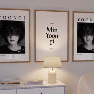Yoongi BTS Poster Set of 3 (digital Download), SUGA Minimalist Bts ...