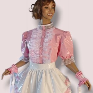PVC Maid Lace Dress Lockable Pink - Etsy