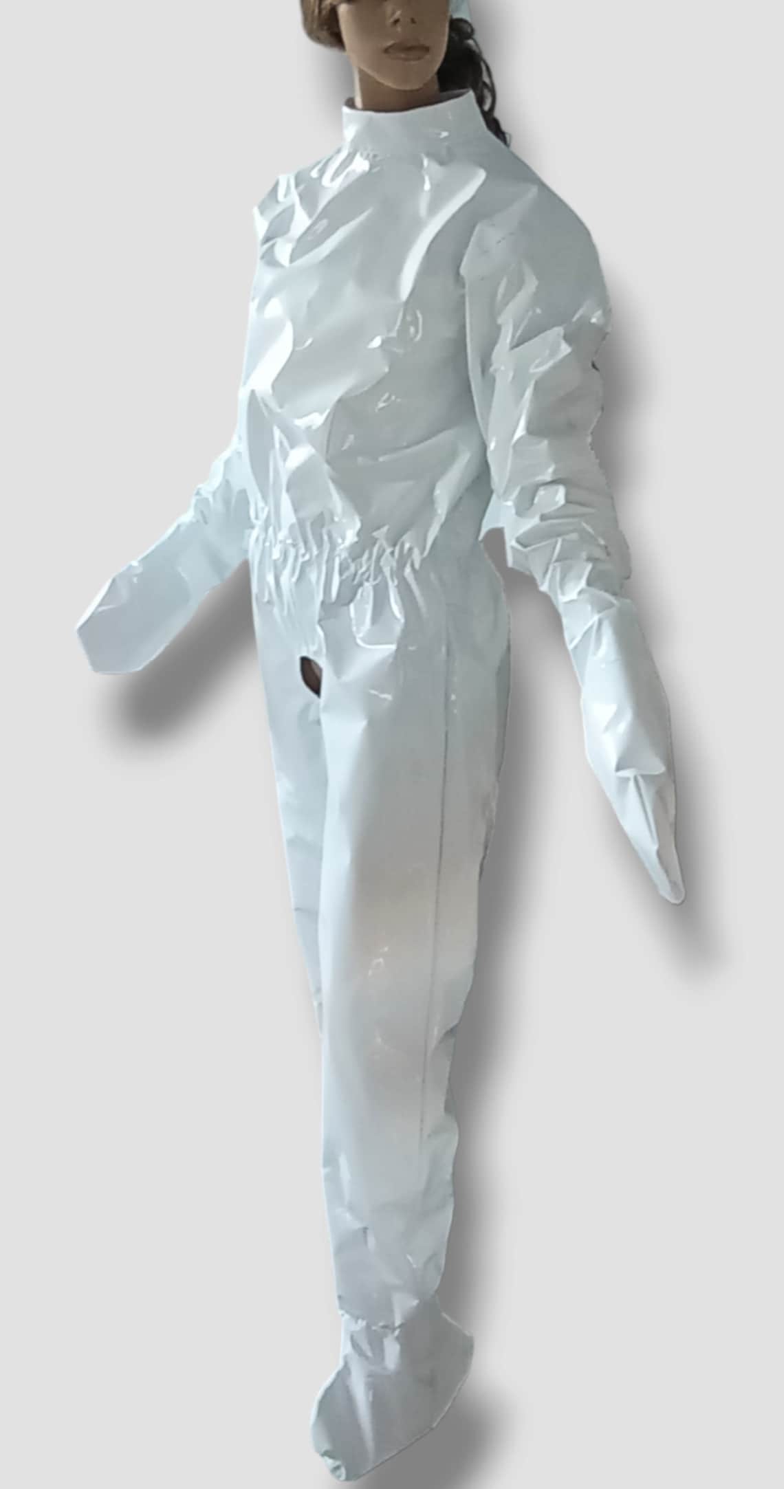 Lockable Full Body Suit Enclosed Hands/feet Vinyl PVC Suit - Etsy