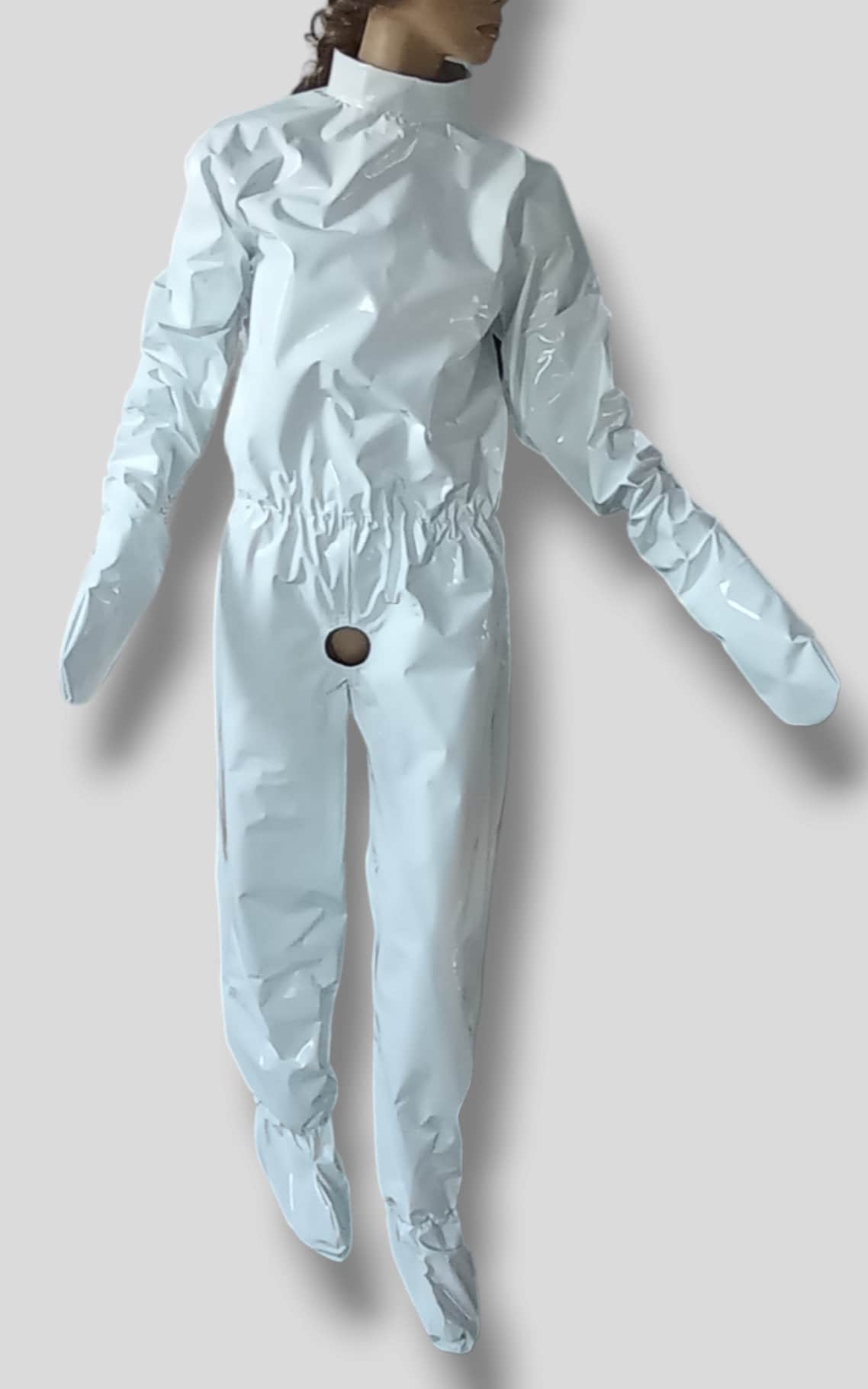 Lockable Full Body Suit Enclosed Hands/feet Vinyl PVC Suit - Etsy