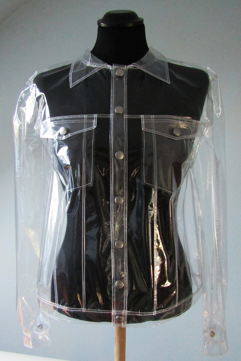 Glass Clear Jacket, Vinyl Transparent Jacket - Etsy