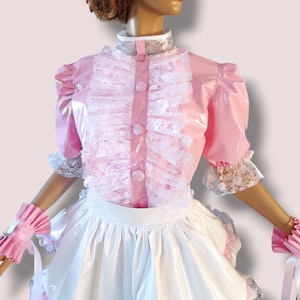 PVC Maid Lace Dress Lockable Pink - Etsy