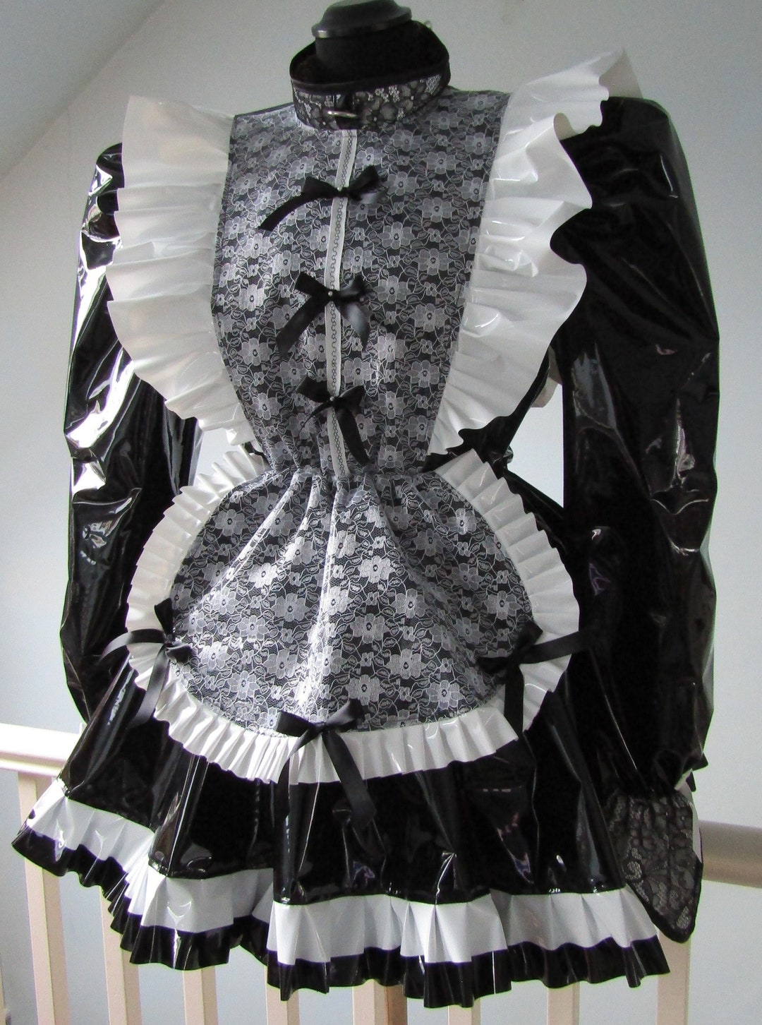 Sissy Maid Dress PVC & Lace - Etsy