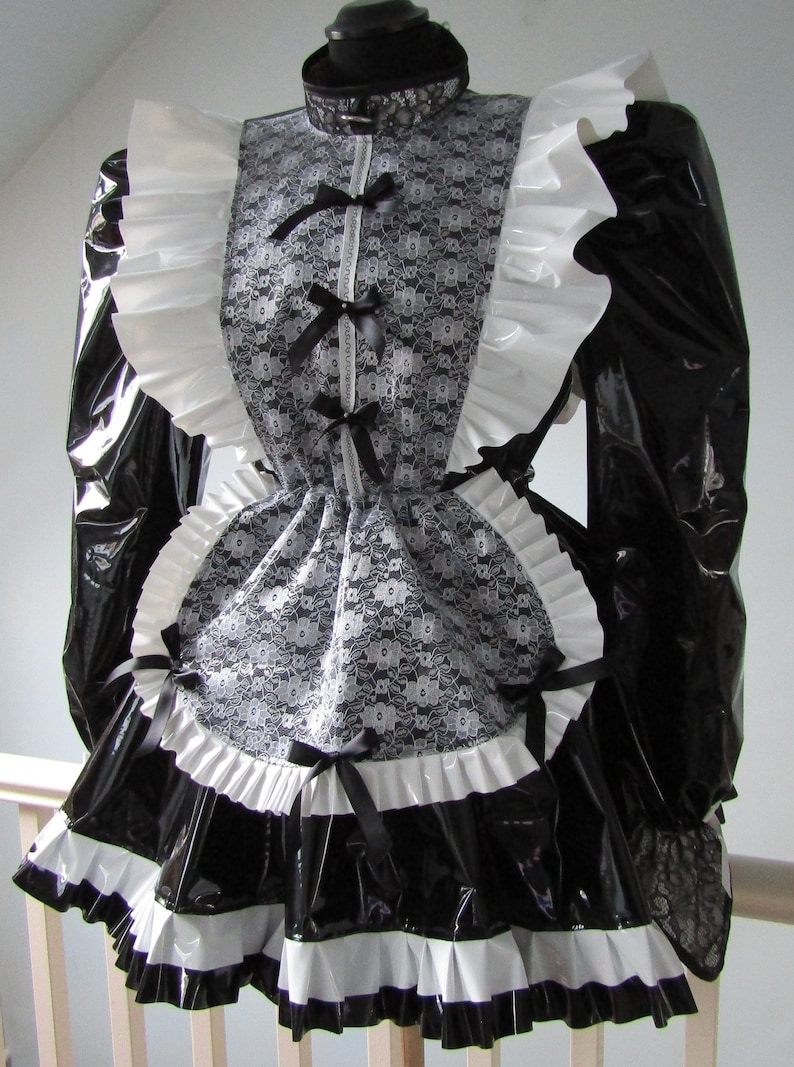 Sissy Maid Dress PVC & Lace - Etsy
