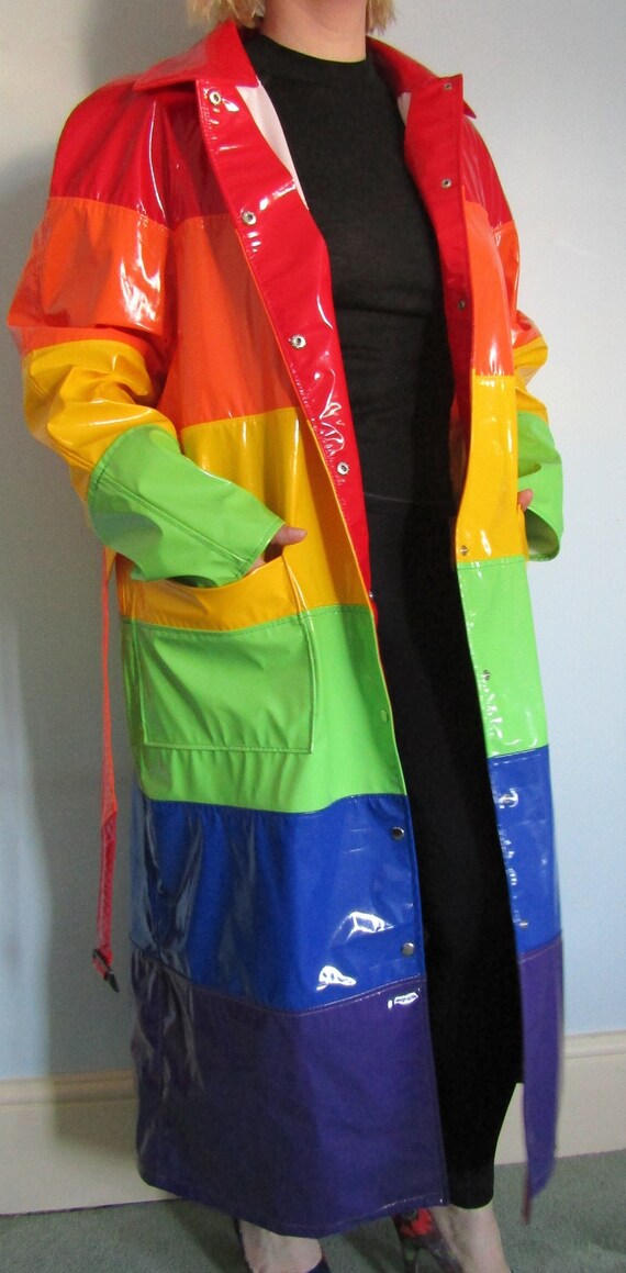 Rainbow Raincoat Rainbow Coat PVC Rainbow Jacket. - Etsy