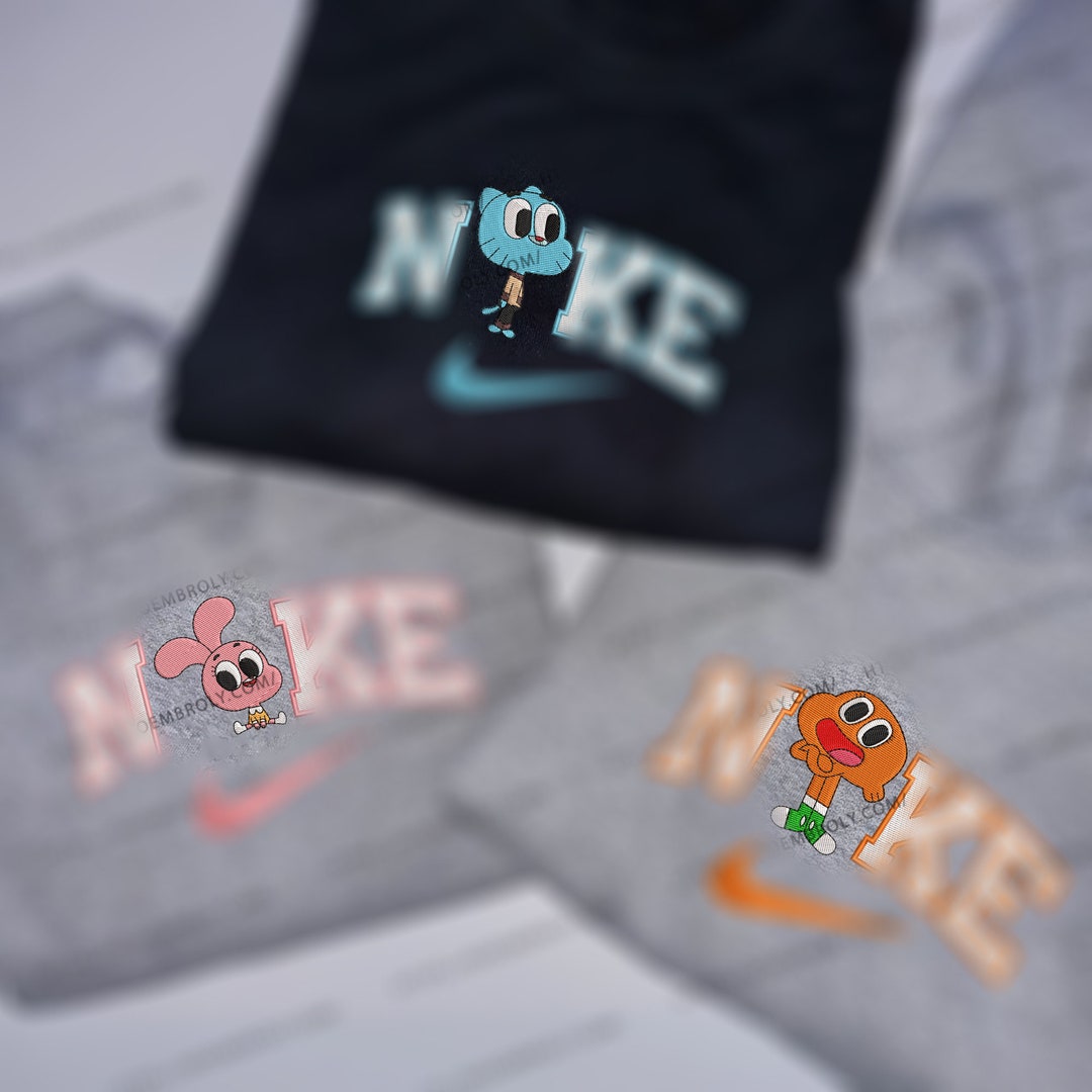 The Amazing World Of Gumball Character Embroidered Sweatshirt Darwin