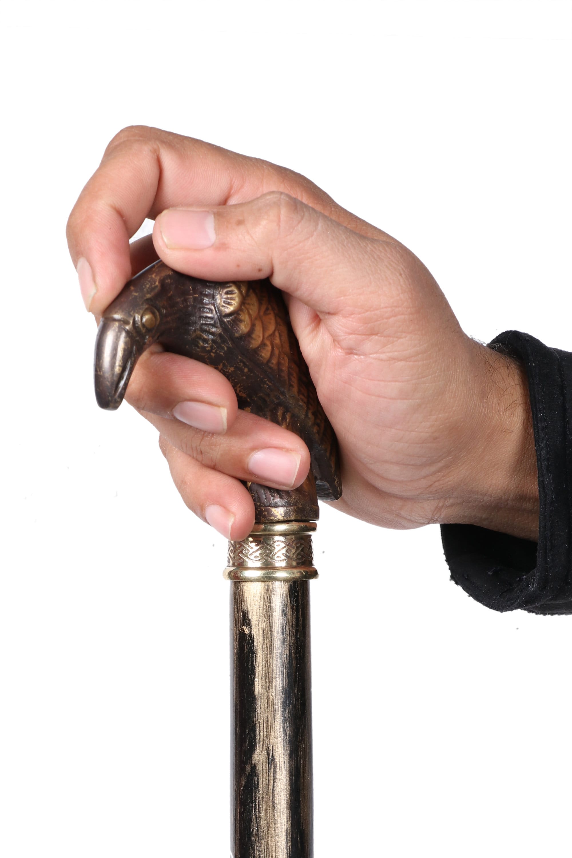 Rare Victorian RAVEN Handcrafted Walking Stick Cane-al Steampunk Handle ...