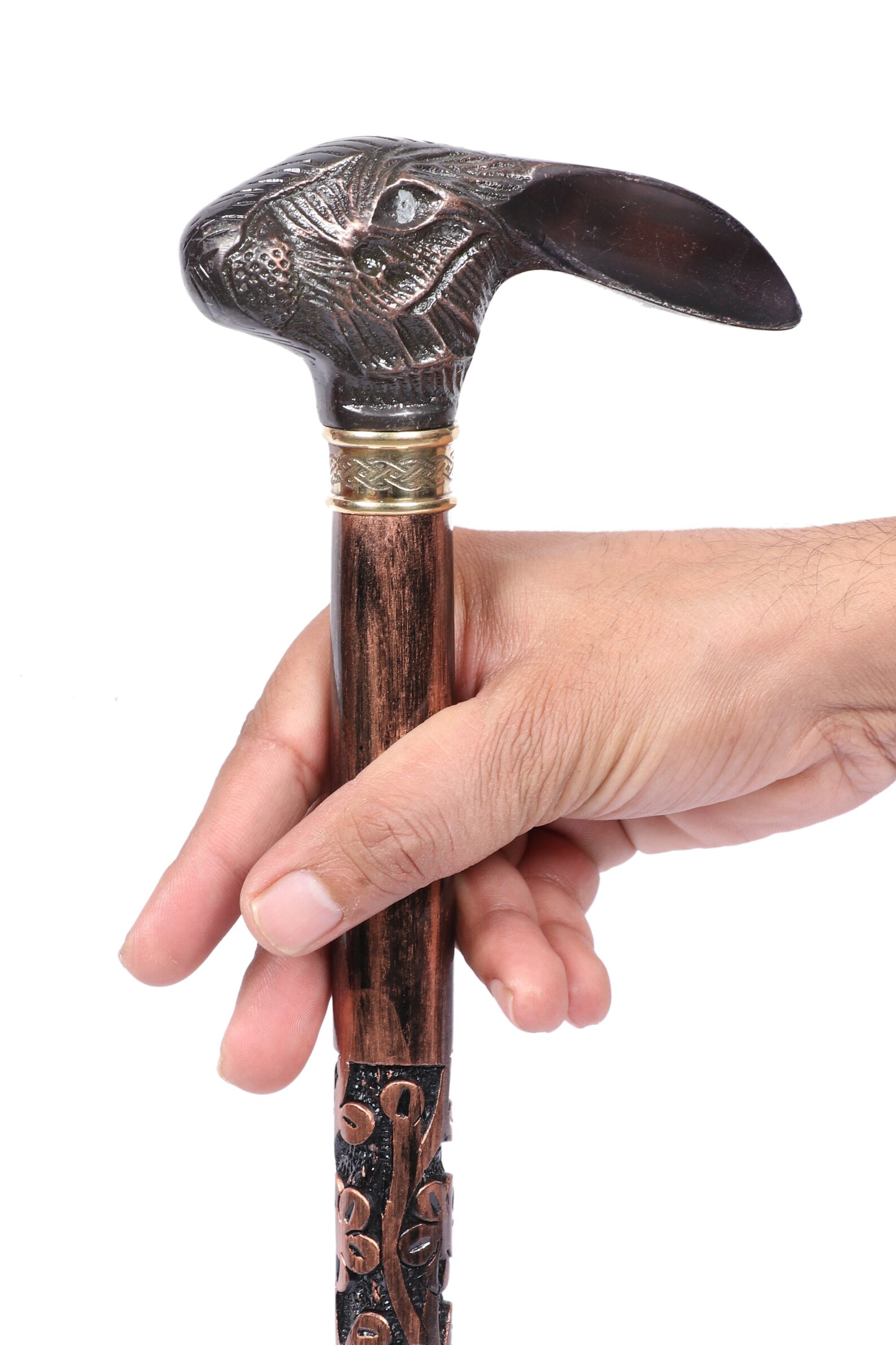 Handcrafed Wooden Walking Sticks and Canes Rabbit Head Stick Victorian ...
