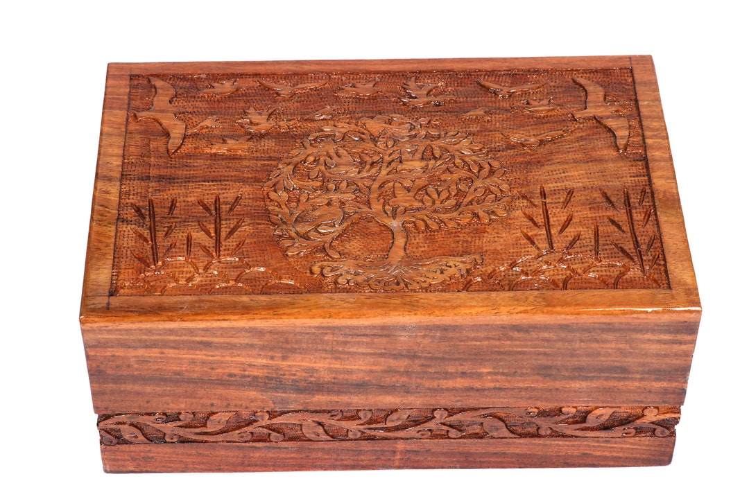 Personalized Border Engraved Rosewood Urns for Human Ashes | Wooden ...