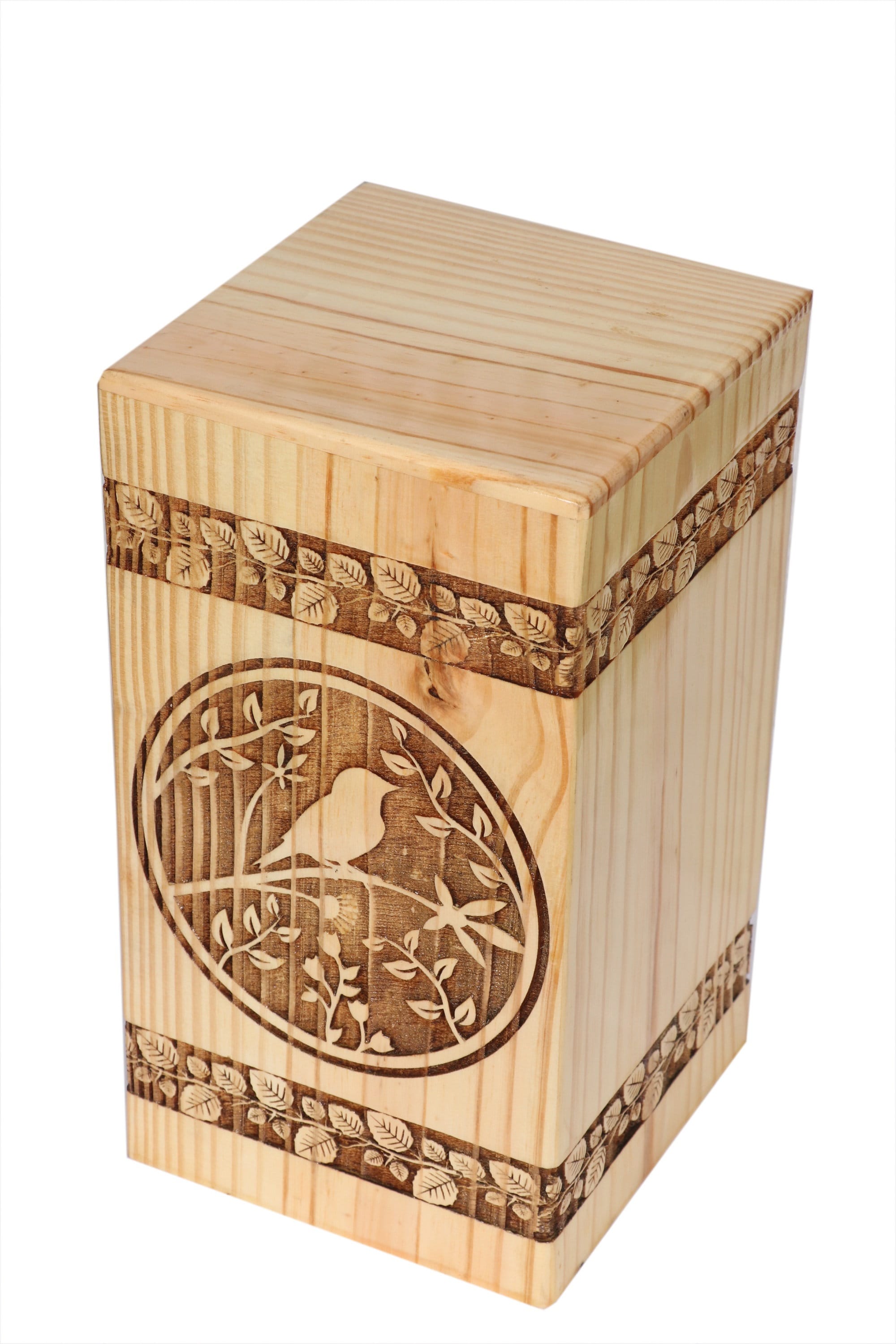 Humming Bird Handmade Pinewood Cremation Urn for Human Ashes ...