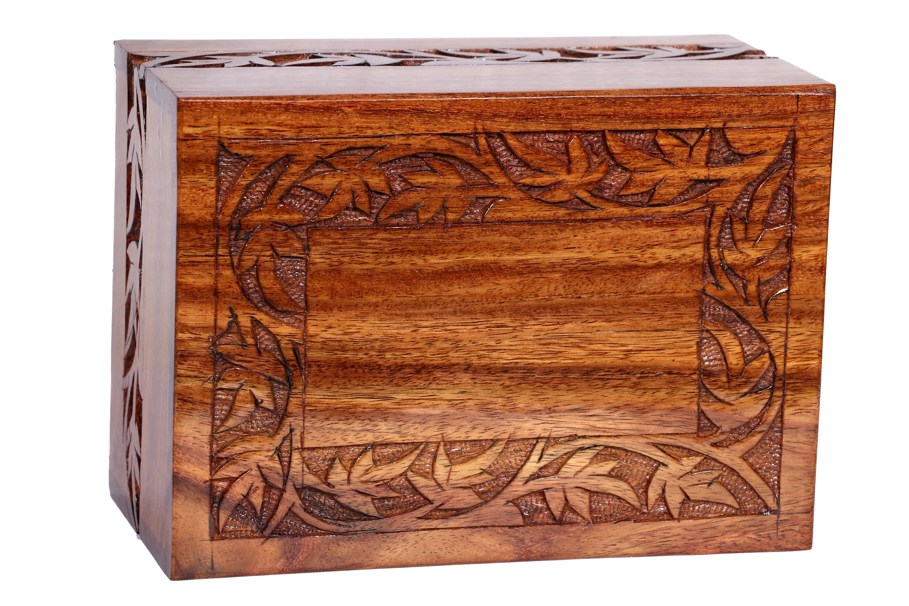 Personalized Border Engraved Rosewood Cremation Urns for Human Ashes ...