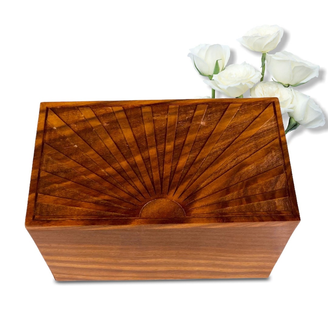 Engraved Rosewood Urns for Human Ashes | Wooden Cremation Urn Ashes ...