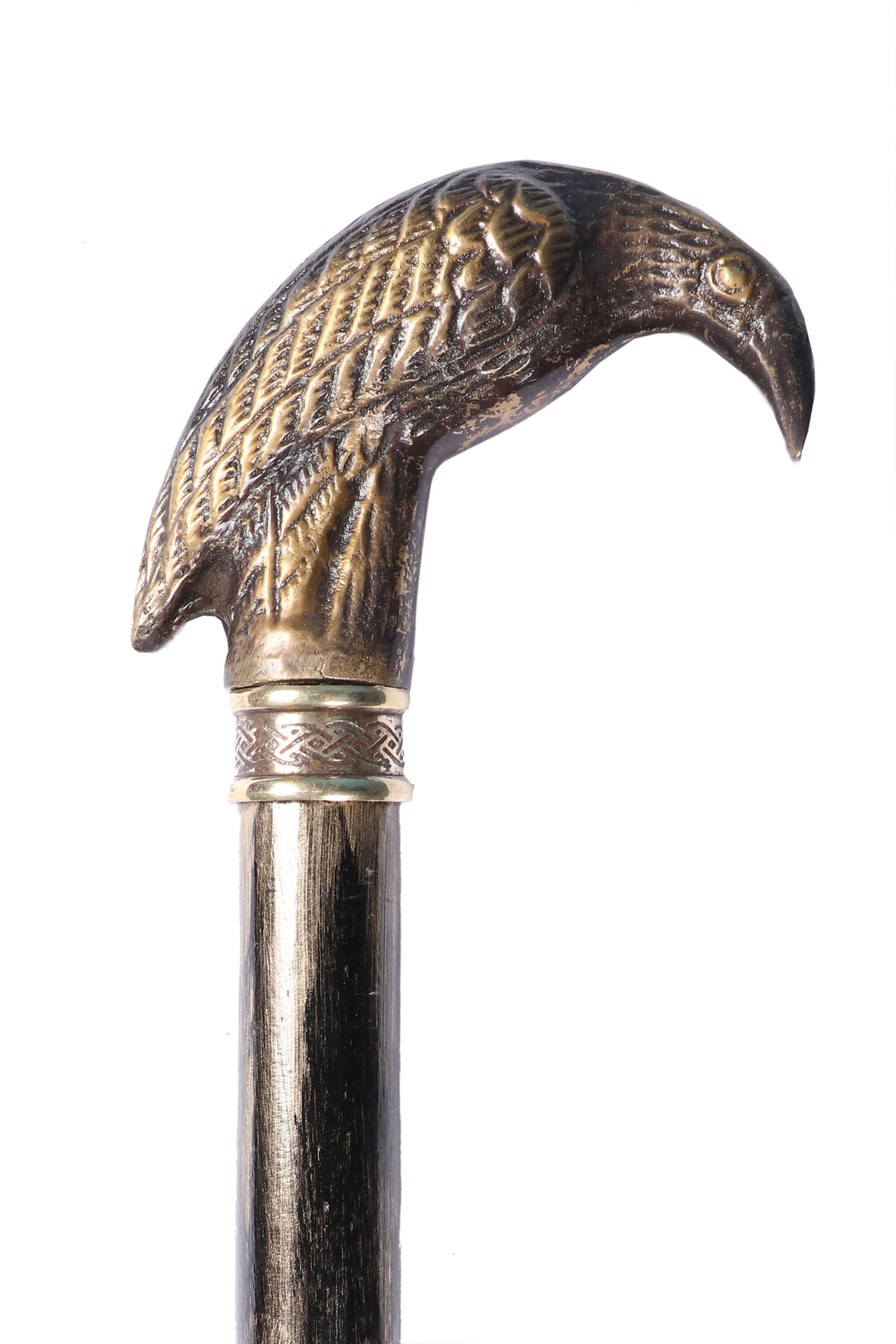 Rare Victorian RAVEN Handcrafted Walking Stick Cane-al Steampunk Handle ...