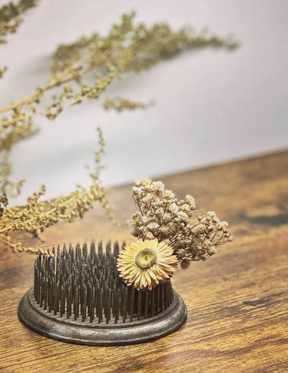 Vintage Metal Pin Type Flower Frog, Florist Tool, Antique Flower ...