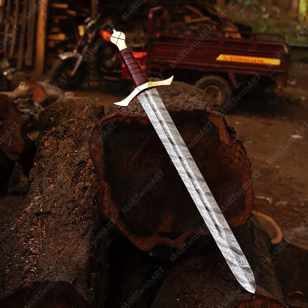 Custom HAND Forged Damascus Steel Viking Sword Best Quality - Etsy