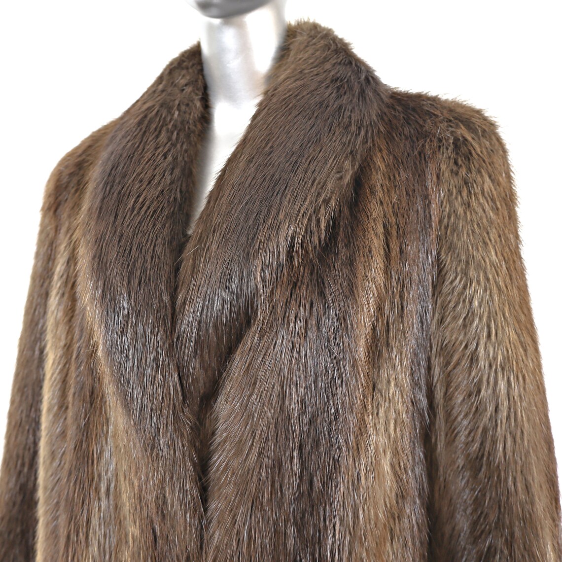 Bloomingdale's Long Hair Beaver Coat Size M - Etsy