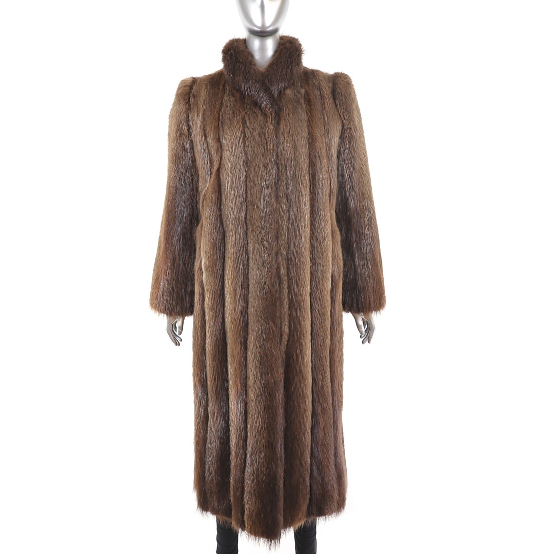 Long Hair Beaver Coat Size M-L - Etsy