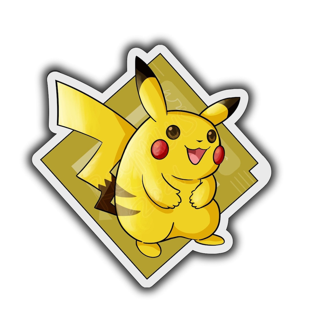 Pokemon Sticker Vinyl Sticker Pikachu Classic Gameboy Water Resistant ...