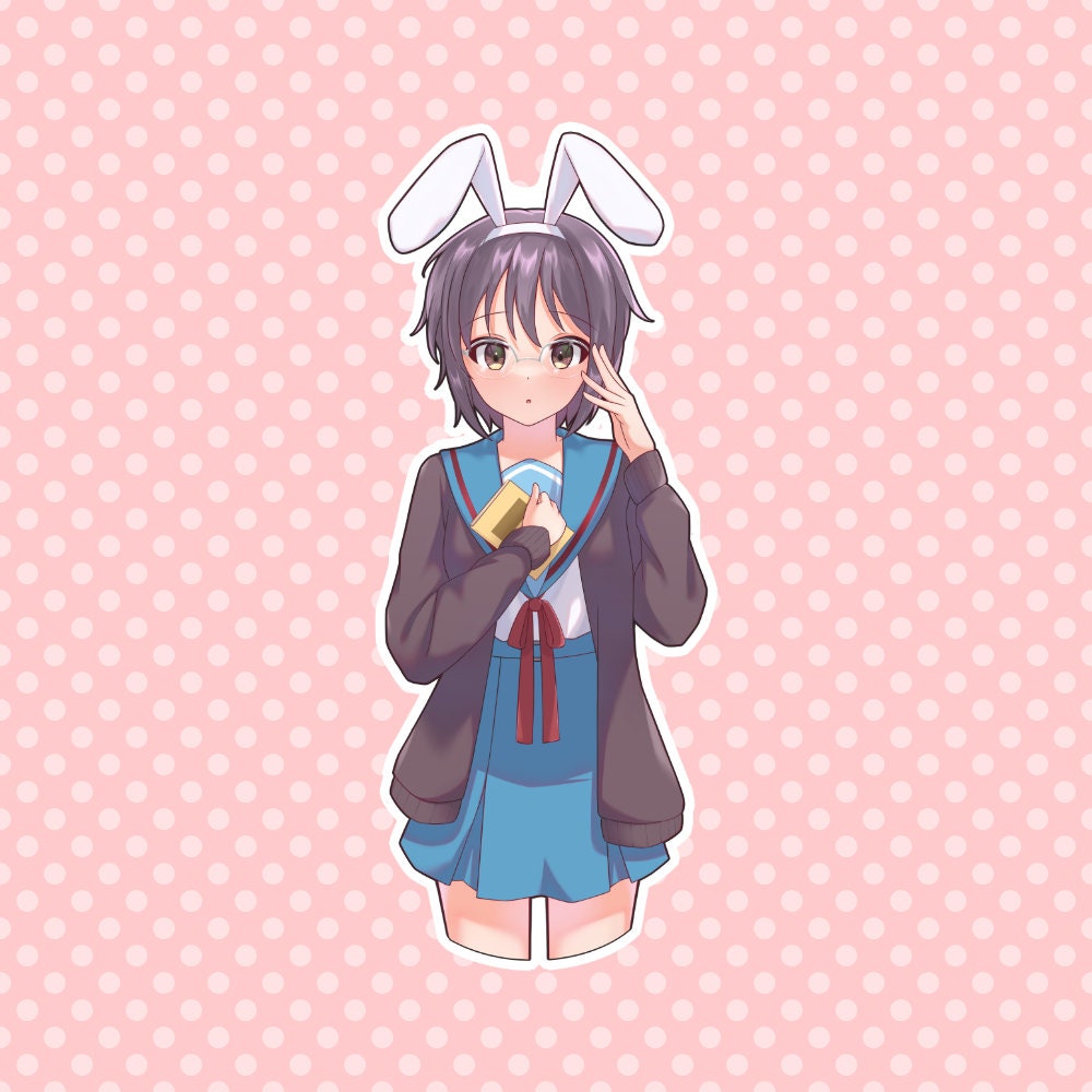 Haruhi Suzumiya | Nagato Bunny Girl Vinyl Sticker - Etsy