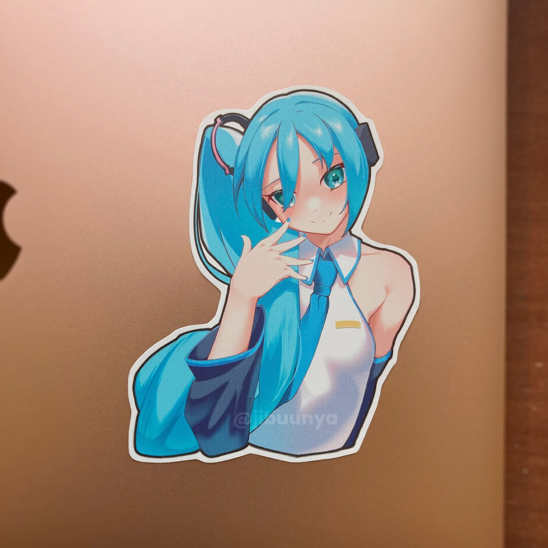 Miku Ponytail Meme Hatsune Miku Vinyl Sticker - Etsy