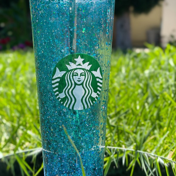Turquoise Starbucks Cup - Etsy
