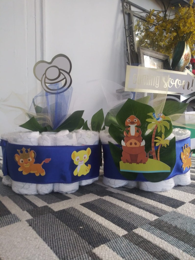 Baby SIMBA LION KING Diaper Centerpieces With or Without Crown - Etsy