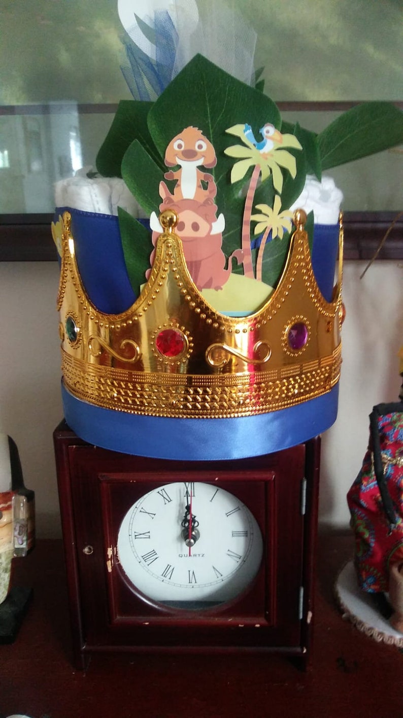 Baby SIMBA LION KING Diaper Centerpieces With or Without Crown - Etsy
