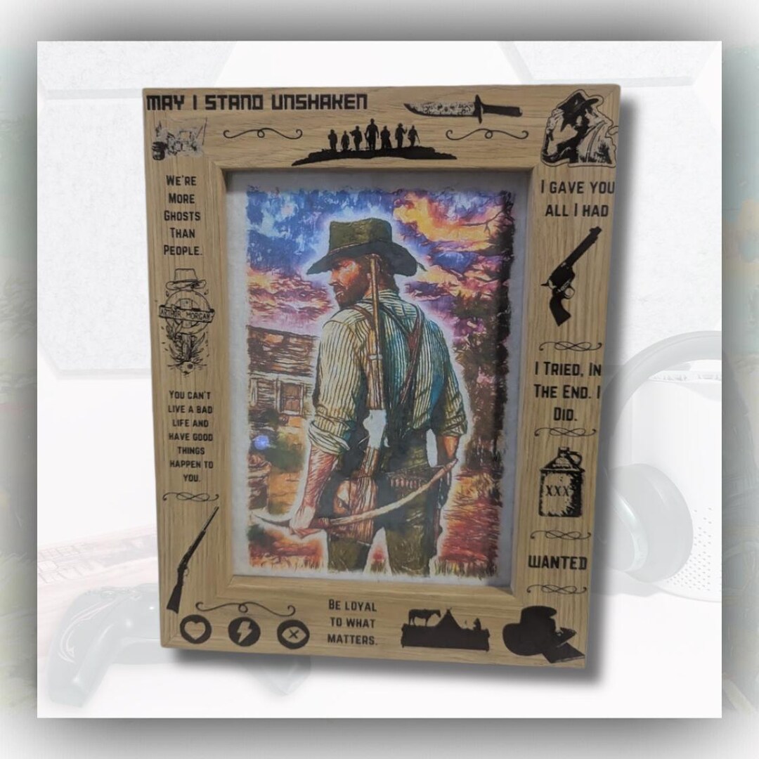Red Dead Redemption 2 Custom Engraved Frame With Arthur Morgan ...