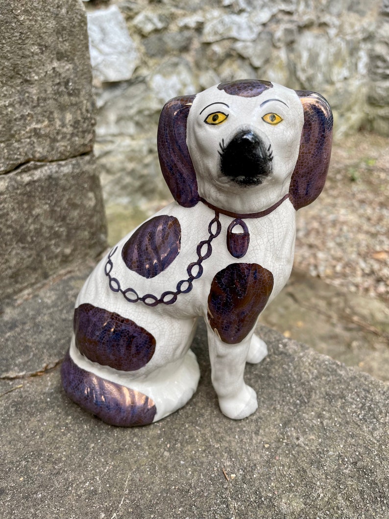 Antique Staffordshire Dogs Copper Lustre | Antique Pottery Dogs ...