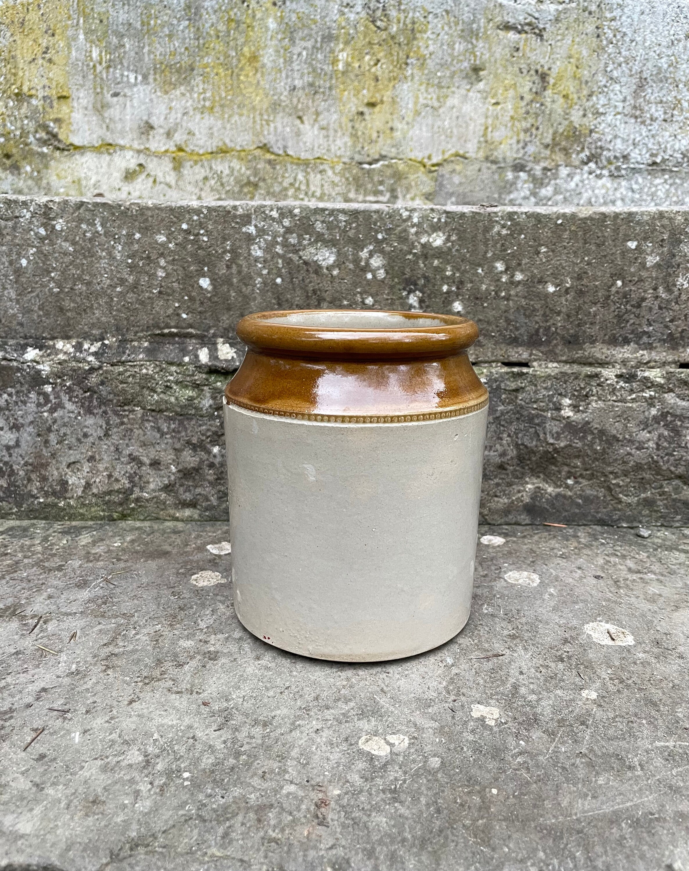 Antique Stoneware Jar Antique Salt Glazed Stoneware Pot Vintage ...