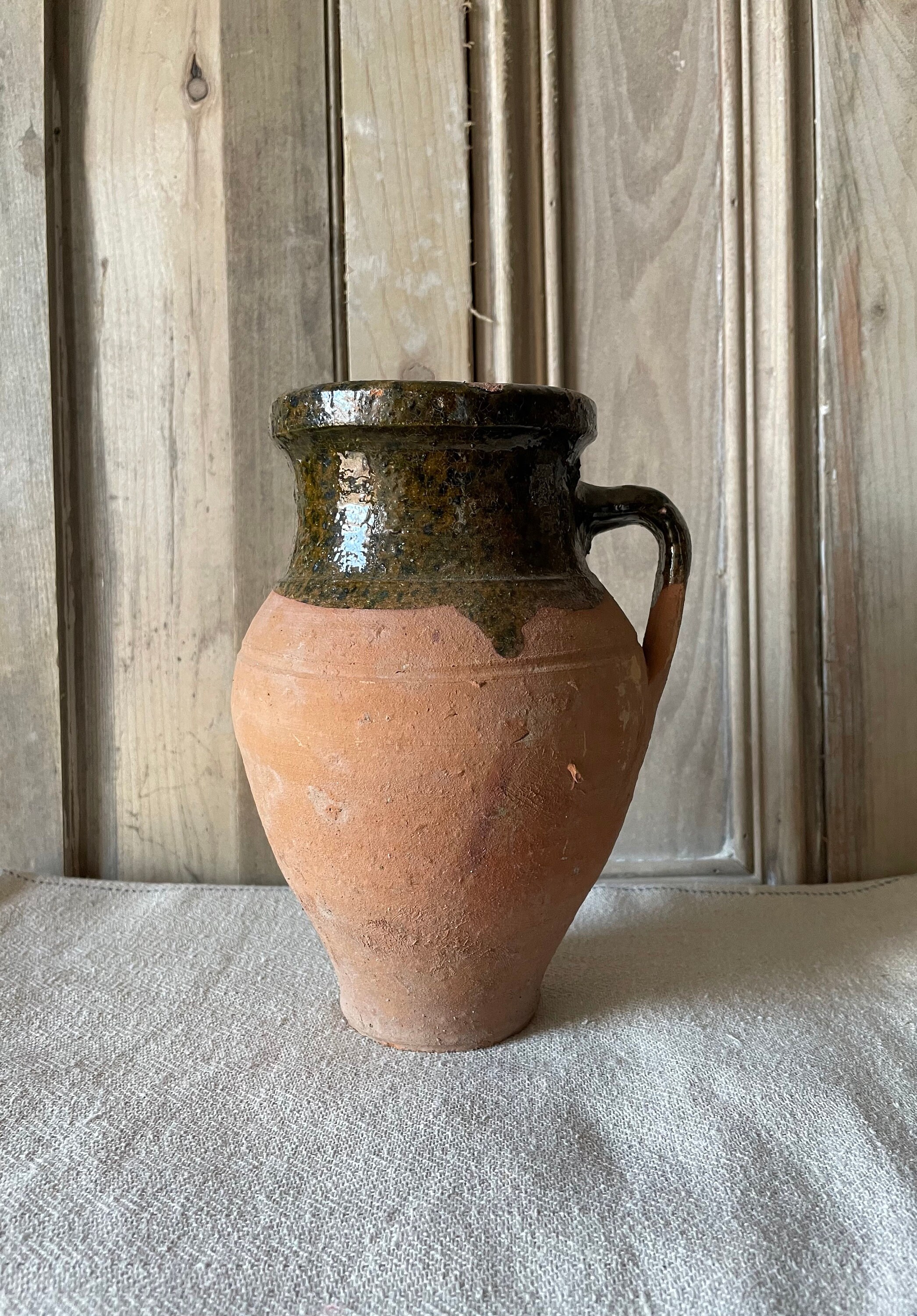 Vintage Terracotta Jug Vintage Turkish Jug Glazed Terracotta Jug ...