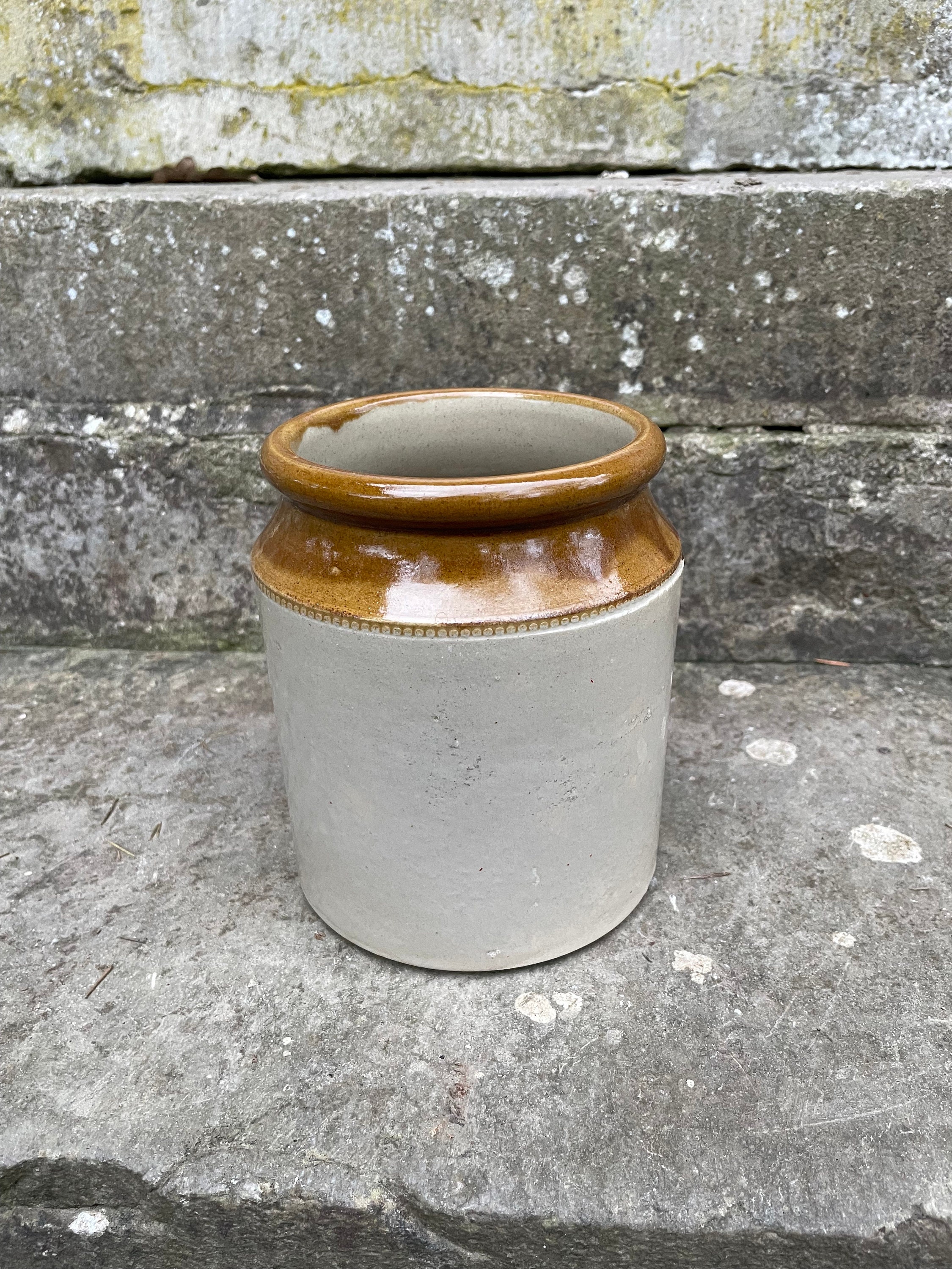 Antique Stoneware Jar Antique Salt Glazed Stoneware Pot Vintage ...