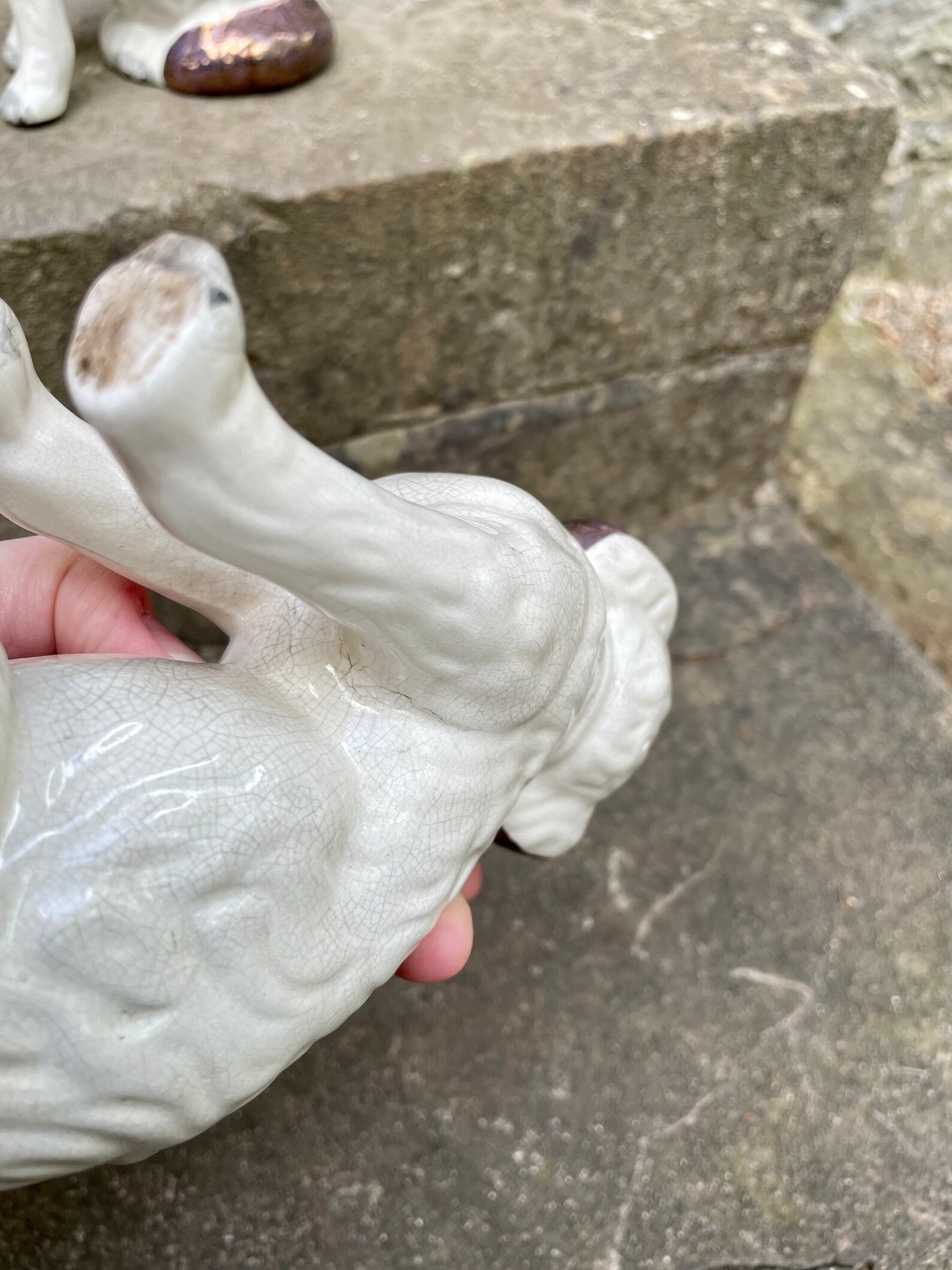 Antique Staffordshire Dogs Copper Lustre | Antique Pottery Dogs ...
