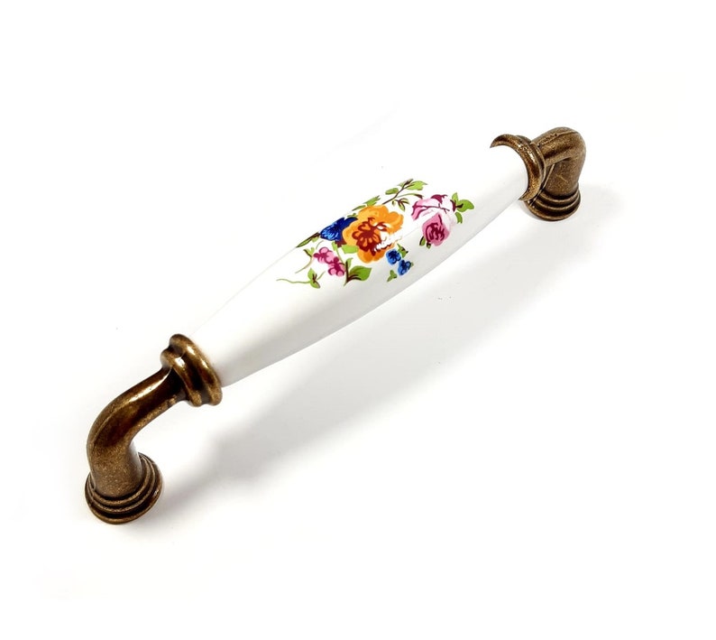 Porcelain Furniture Handles / Ceramic Kitchen Cabinet Pulls / Cupboard ...