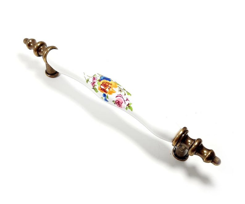 Porcelain Furniture Handles / Ceramic Kitchen Cabinet Pulls / Cupboard ...