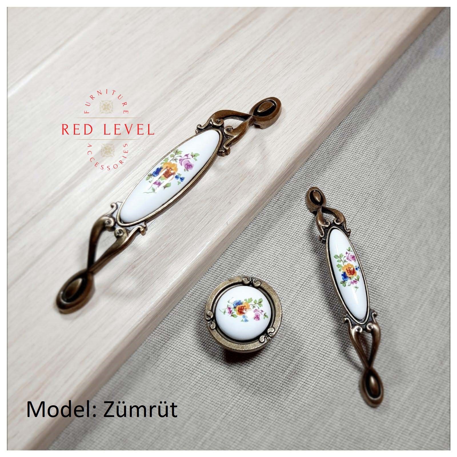 Porcelain Furniture Handles / Ceramic Kitchen Cabinet Pulls / Cupboard ...