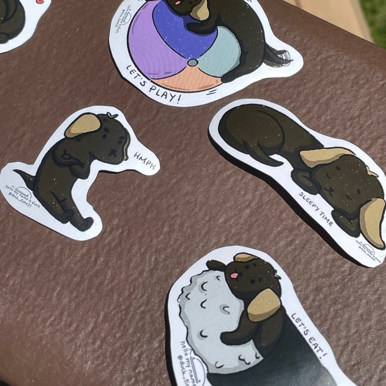 Donut the Dog - Sticker Set of 7 - Etsy