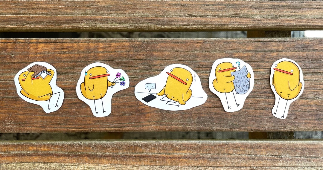 Duck Sticker Assortment - 5 Stickers - Etsy