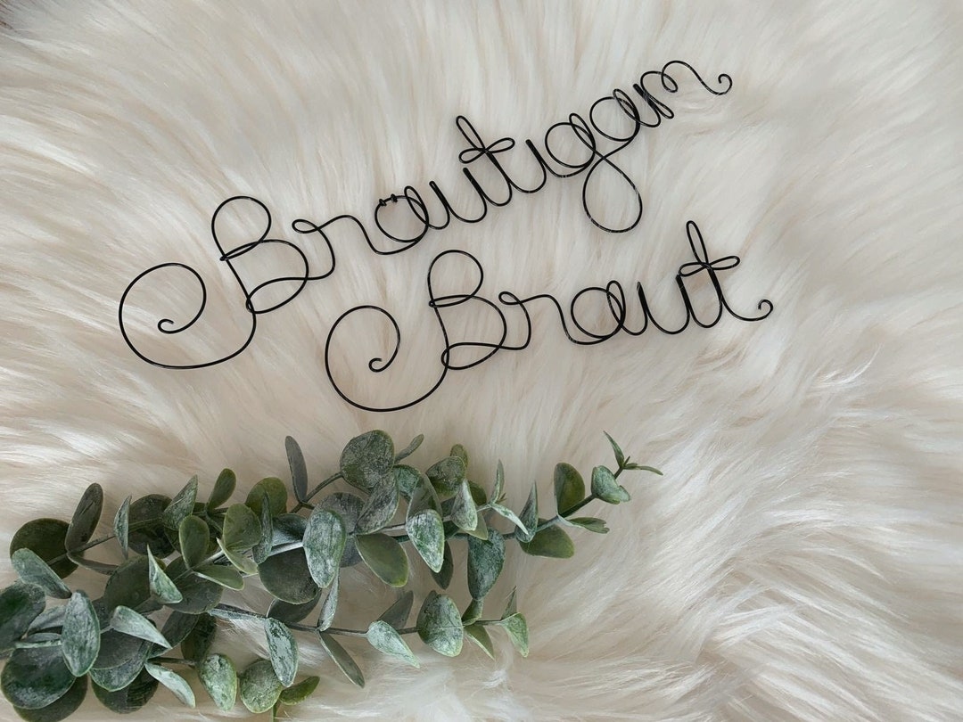 Individual Name Tags Made of Wire Wire Lettering for Weddings ...