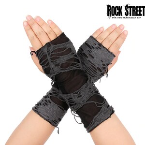 Distressed Fingerless Gothic Wasteland Gloves Handwarmers Post ...