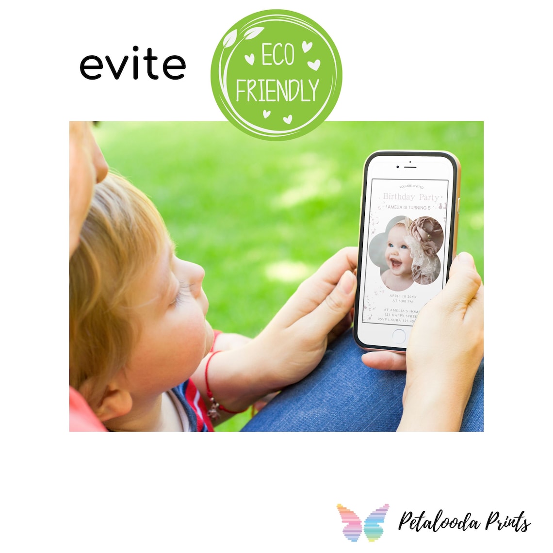 Evite - Editable Birthday Party Invitation - Photo Digital Invitation ...