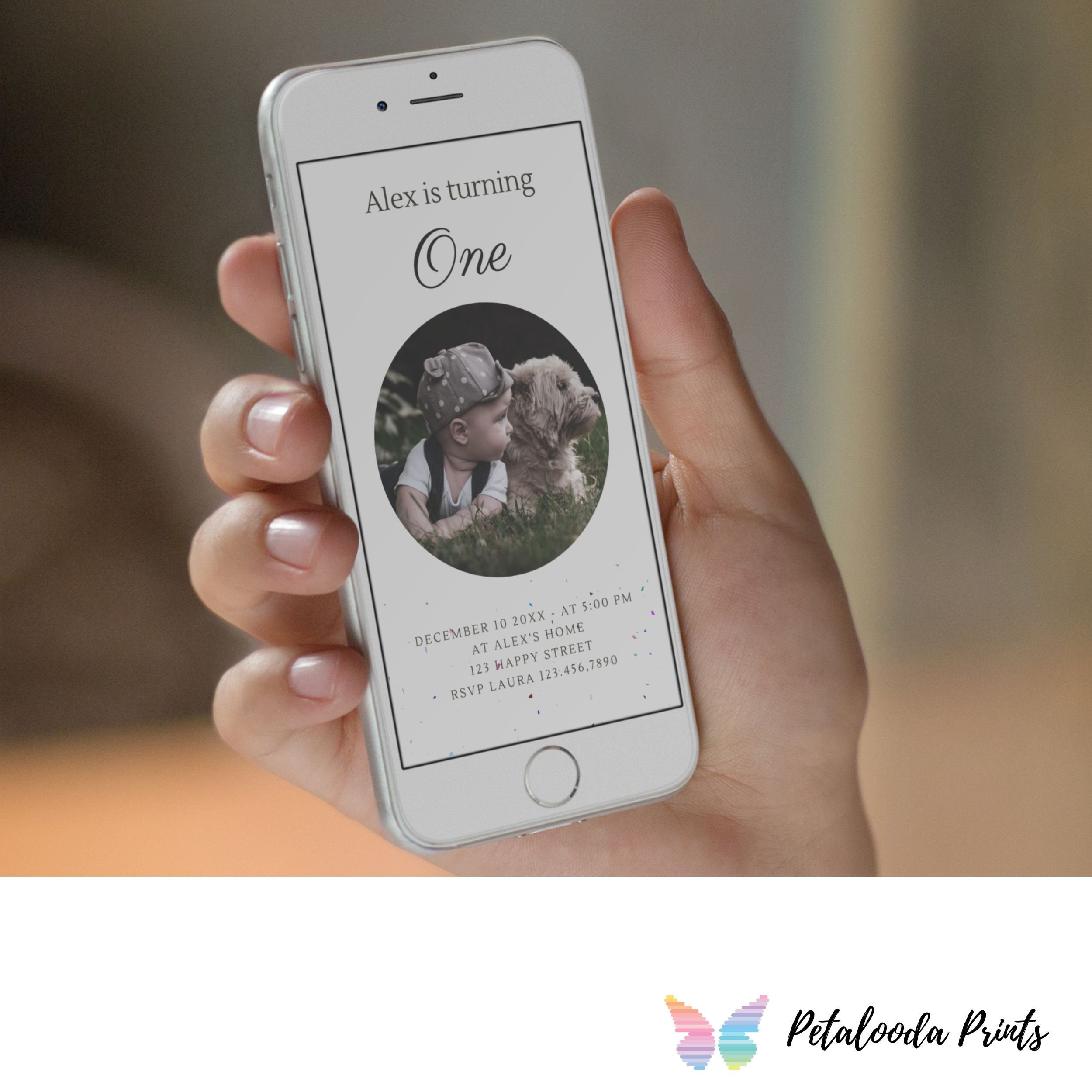 Evite - Editable Birthday Party Invitation - Photo Digital Invitation ...