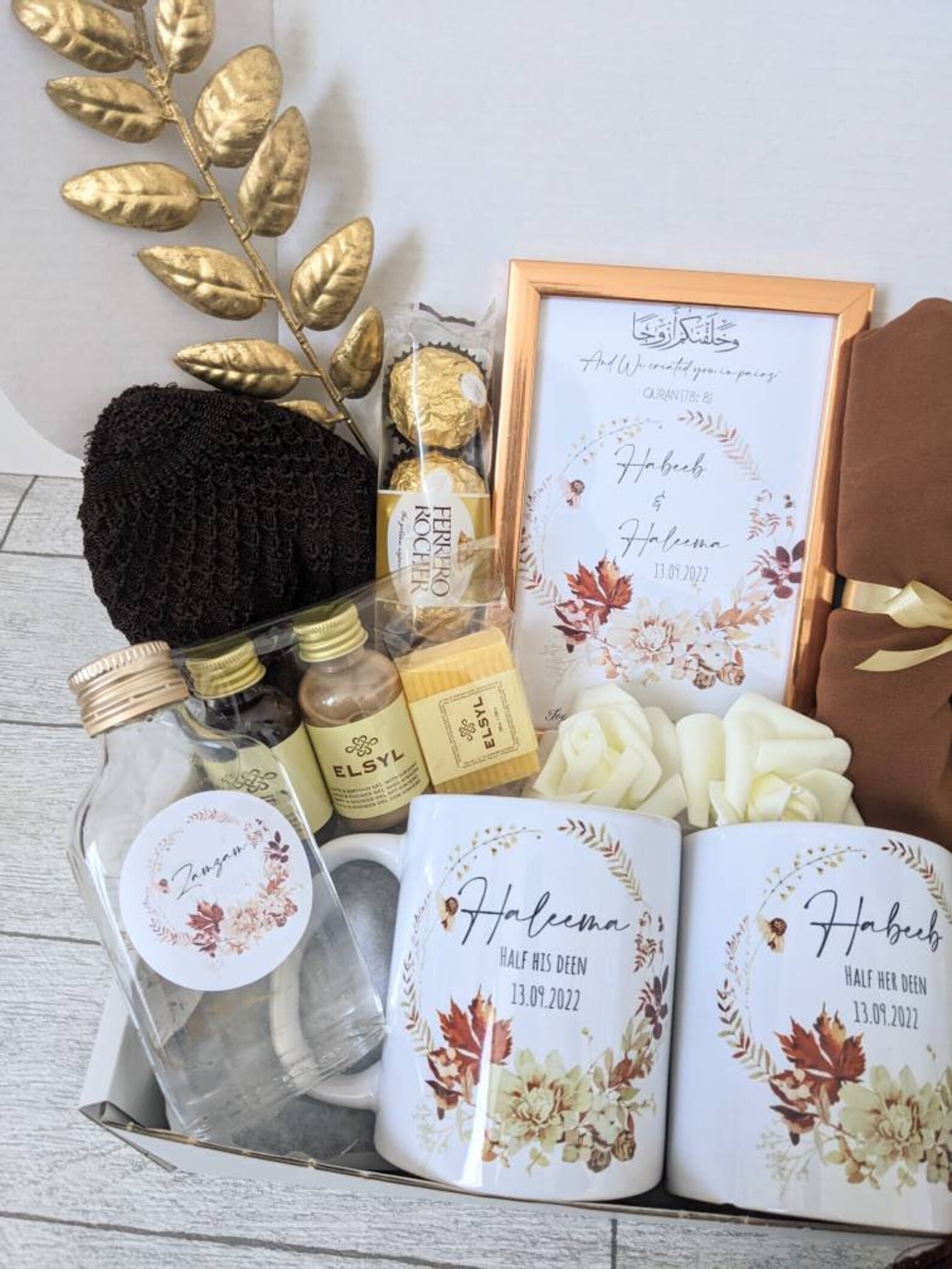 His and Hers Islamic Wedding Hamper/islamic Wedding Gift/personalised ...